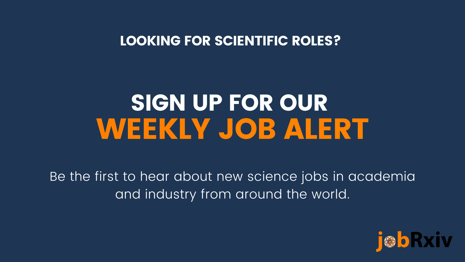 Job Alert Subscription - jobRxiv